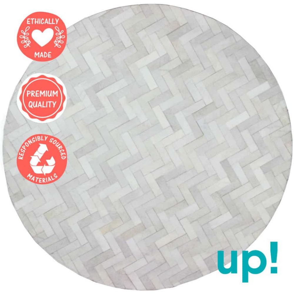 Circular Herringbone Rug | Upcycle Refinery | Free Worldwide Shipping