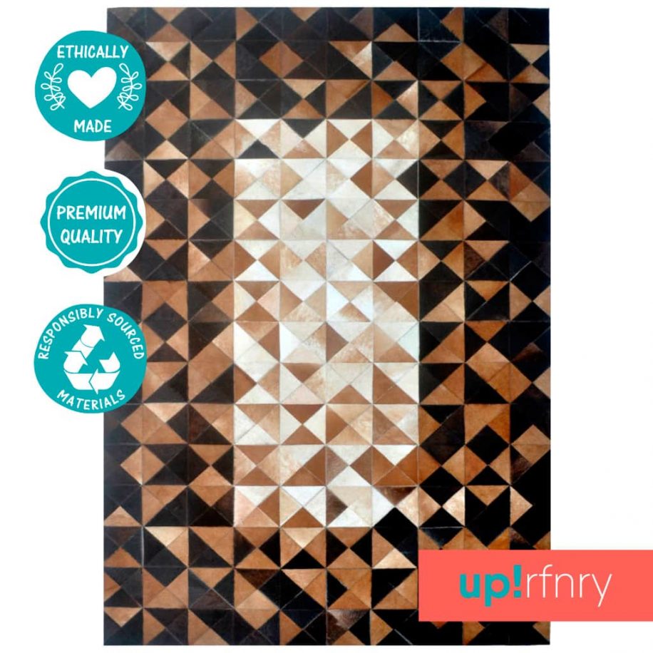 Geometric Triangle Pattern Rug | Upcycle Refinery | Free Worldwide Shipping