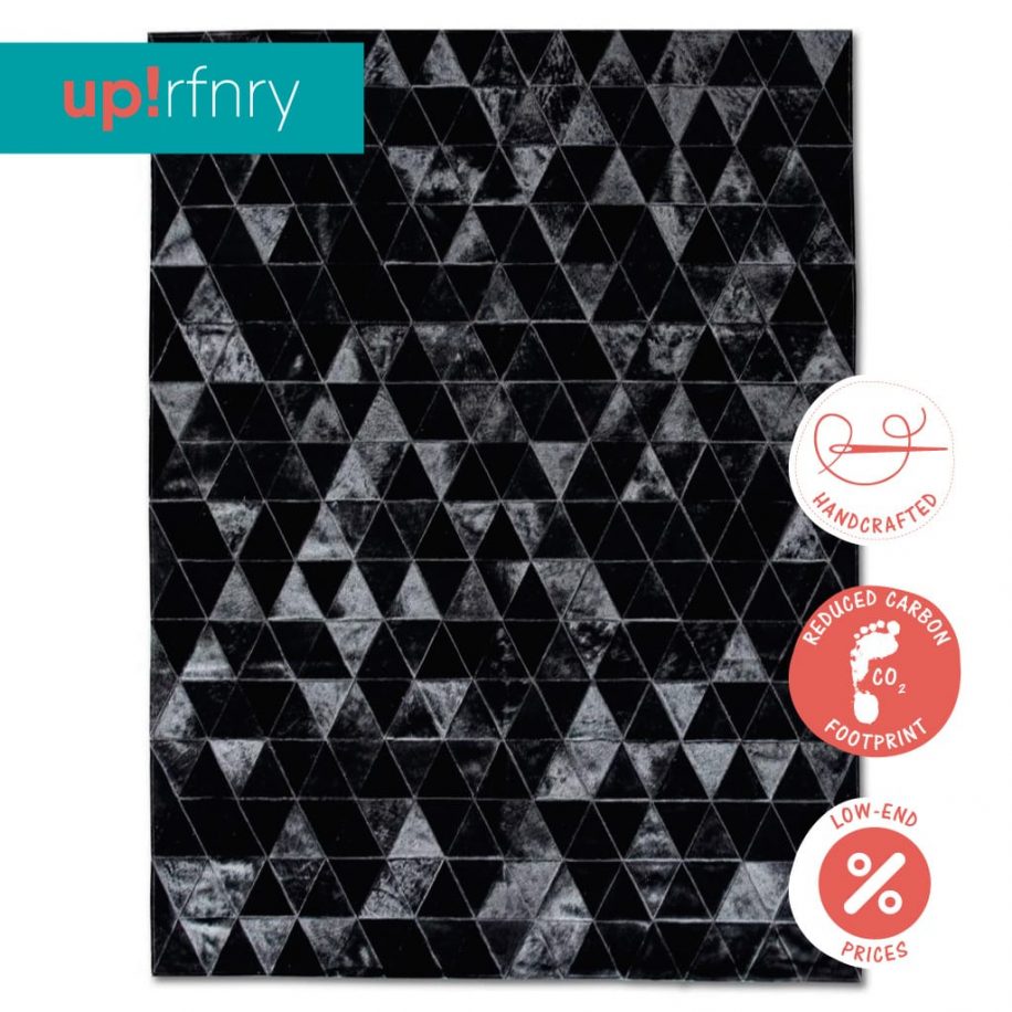 Focal Point Cowhide Rug | Upcycle Refinery | Free Worldwide Shipping