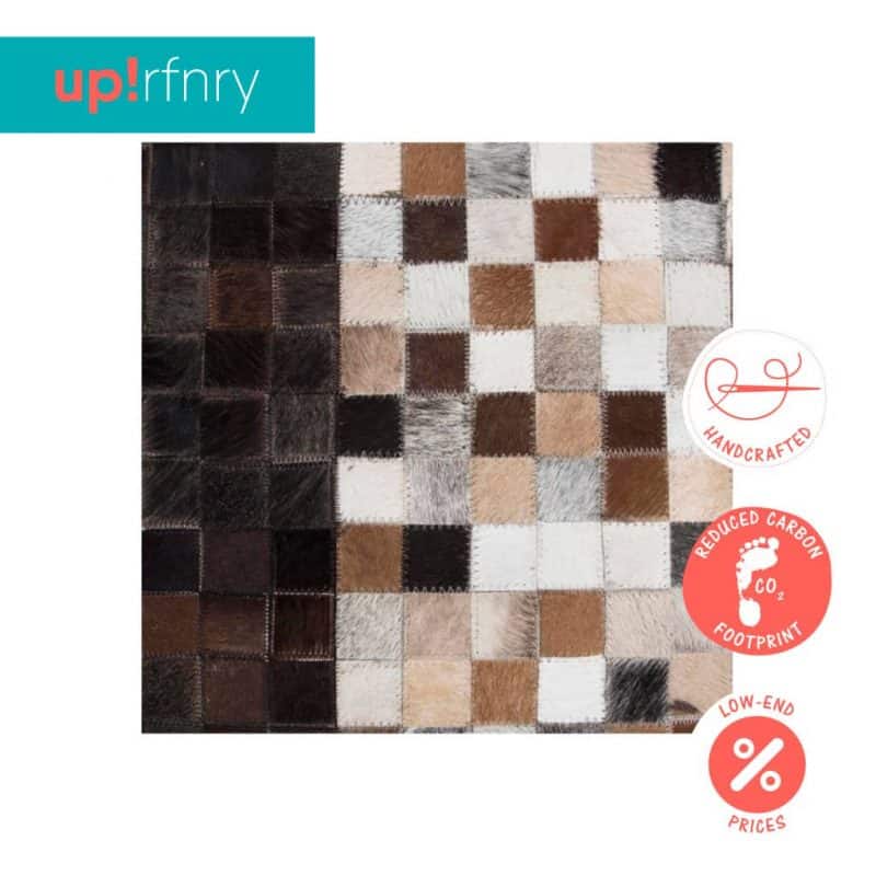 Contemporary Cowhide Rug | Upcycle Refinery | Free Worldwide Shipping