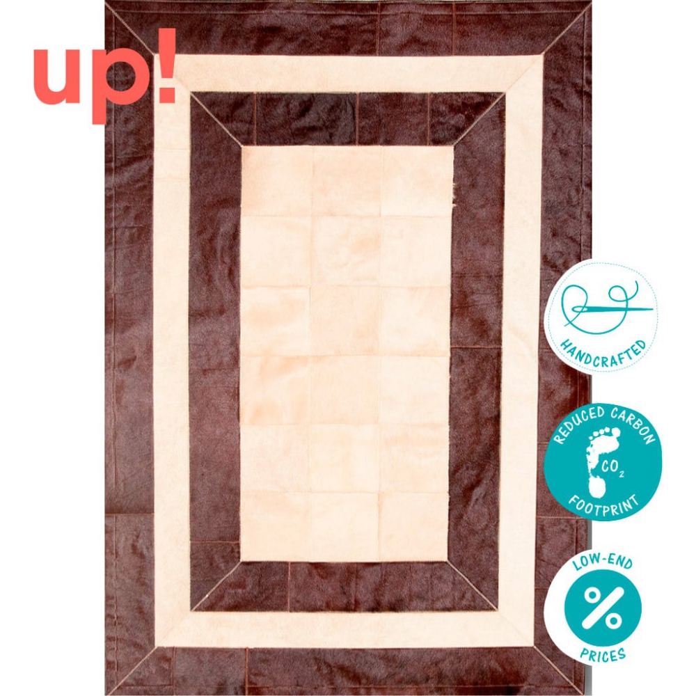 Frame Border Rug | Cowhide Rugs | Upcycle Refinery | Free Worldwide ...