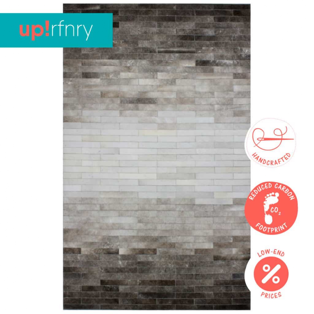 Bricks Cowhide Rug | Patchwork Rugs | Upcycle Refinery | Free Worldwide ...