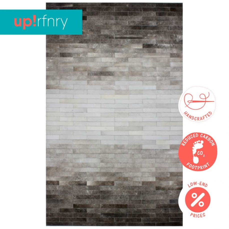 Bricks Cowhide Rug | Patchwork Rugs | Upcycle Refinery | Free Worldwide ...