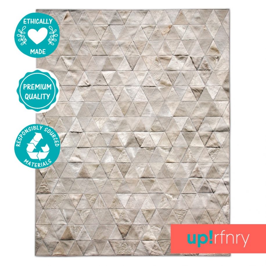 Modern Geometric Cowhide Rug - Upcycle Refinery | Free Worldwide Shipping