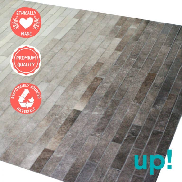 Bricks Cowhide Rug | Patchwork Rugs | Upcycle Refinery | Free Worldwide ...