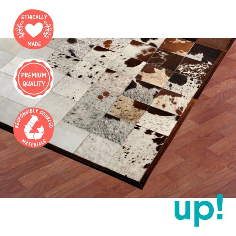 Gradient Cowhide Rug | Patchwork Rug | Upcycle Refinery | Free ...